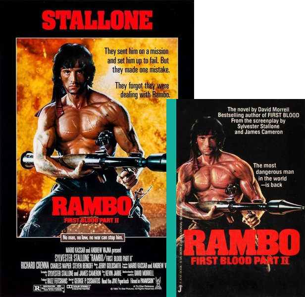 Rambo: First Blood Part II (1985): movie vs book